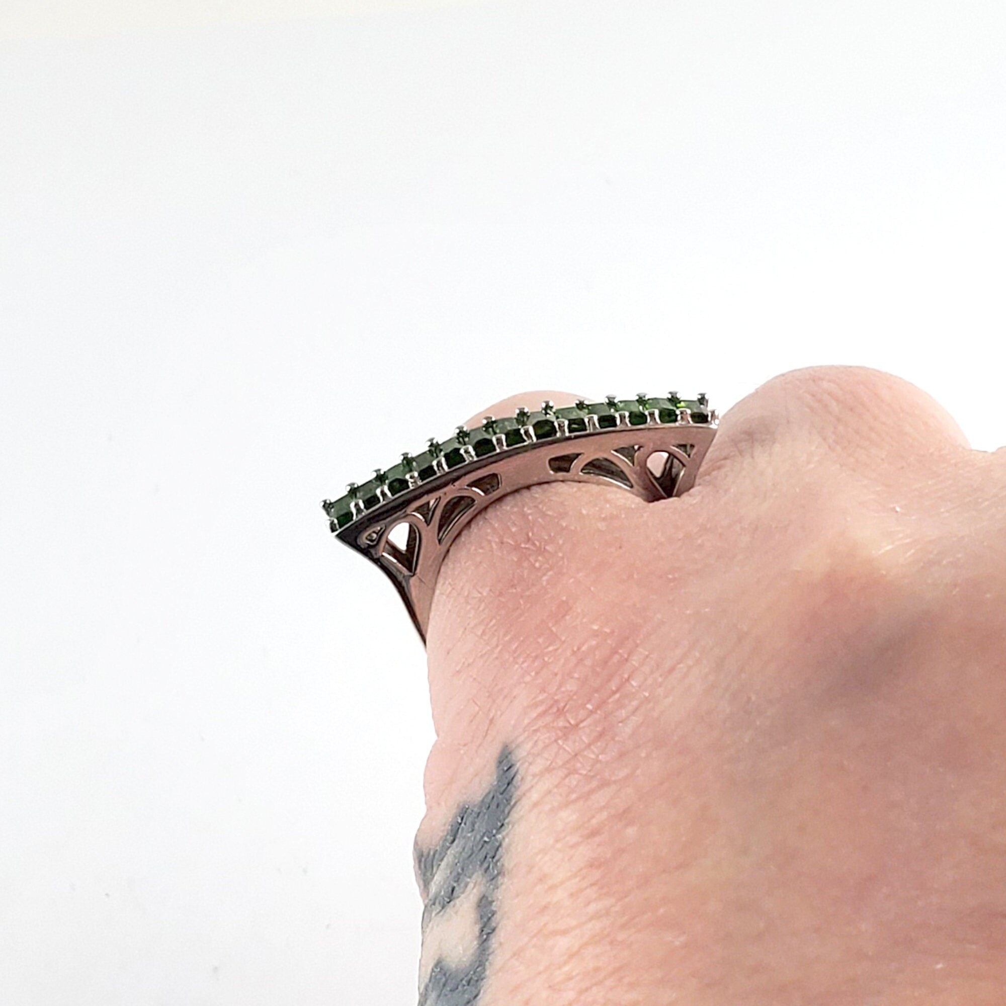 Vintage BBJ925 Sterling Silver Emerald Ring Channel Set - Etsy