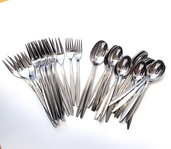 Vintage Amefa Mid Century Modern Stainless Steel Flatware 43 - Etsy
