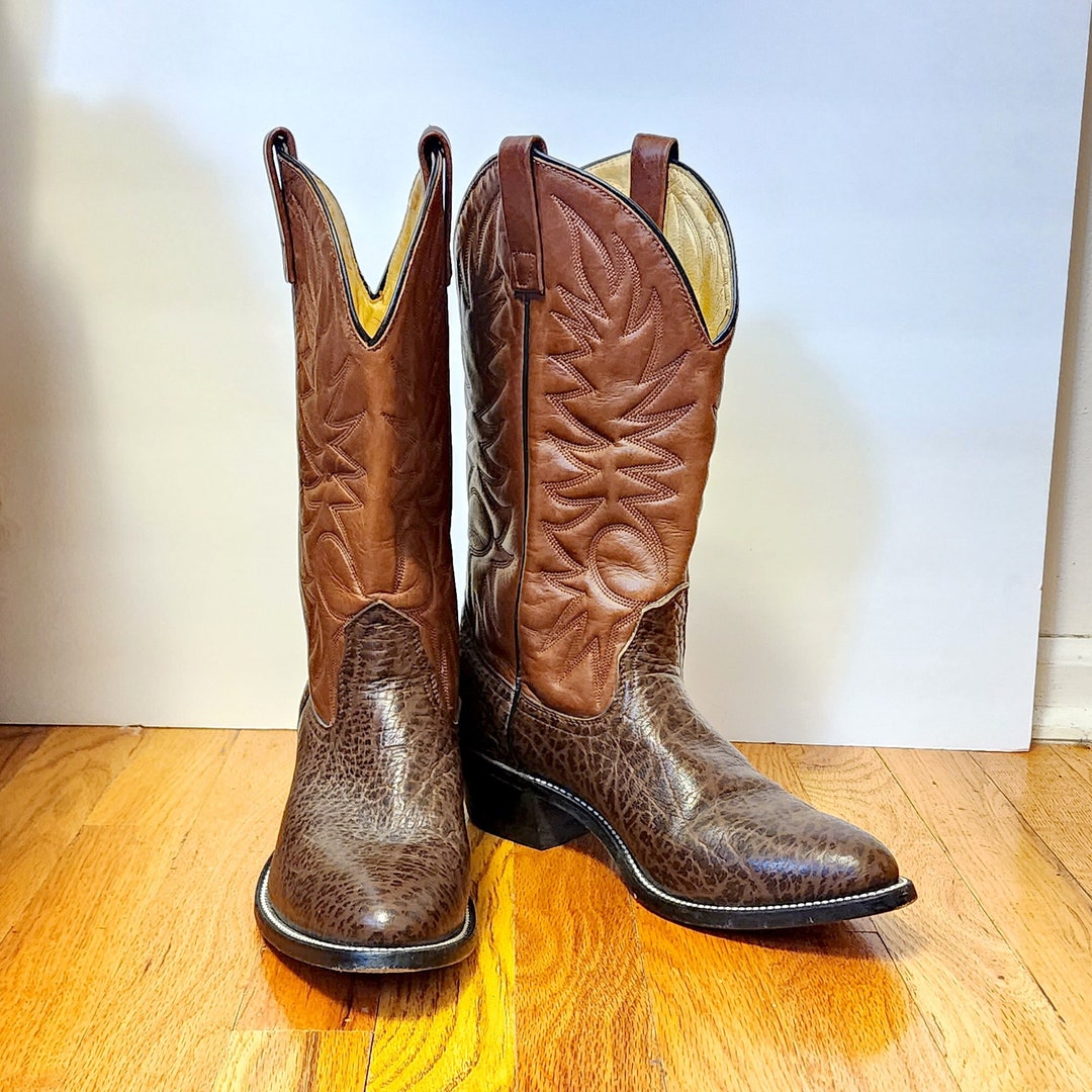 Vintage Men's Mason Cowboy Boots Men's Size 9.5 B Narrow Brown Leather ...
