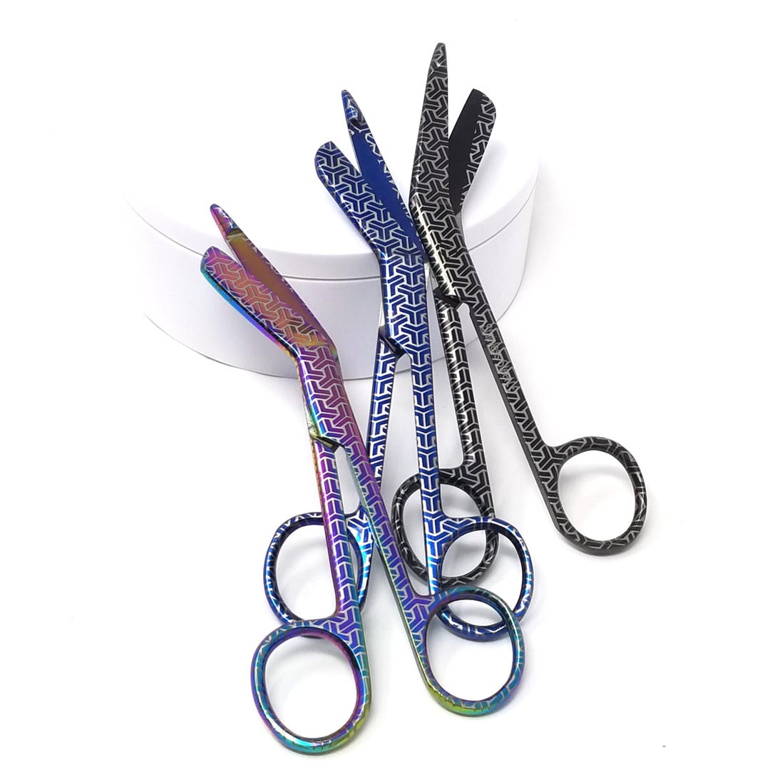 Laser Engraved Nurse Scissors Set of 3 Different Colors With Multi ...