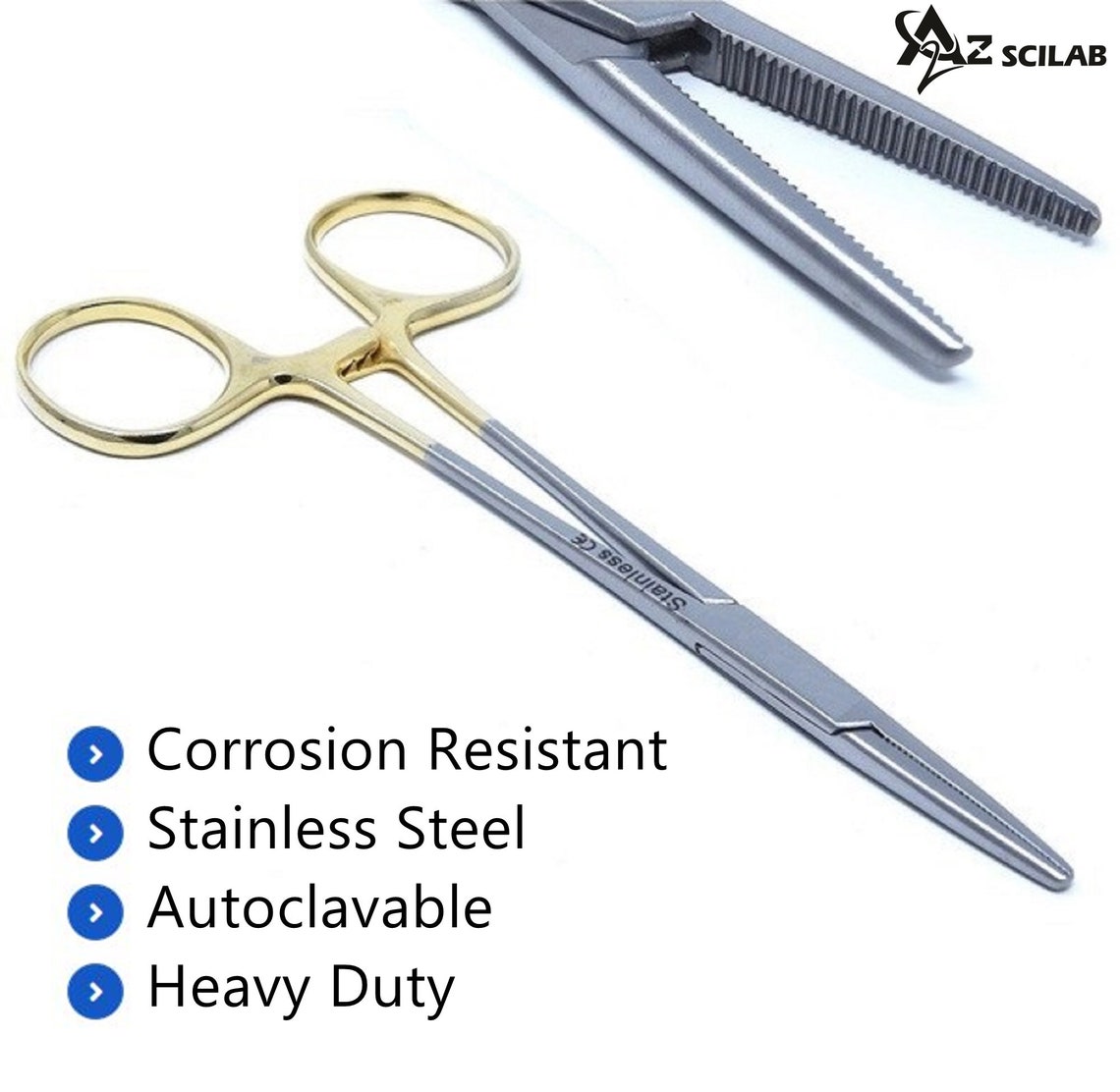 Gold Handle 5.5 Straight Hemostat Forceps Serrated Jaws - Etsy