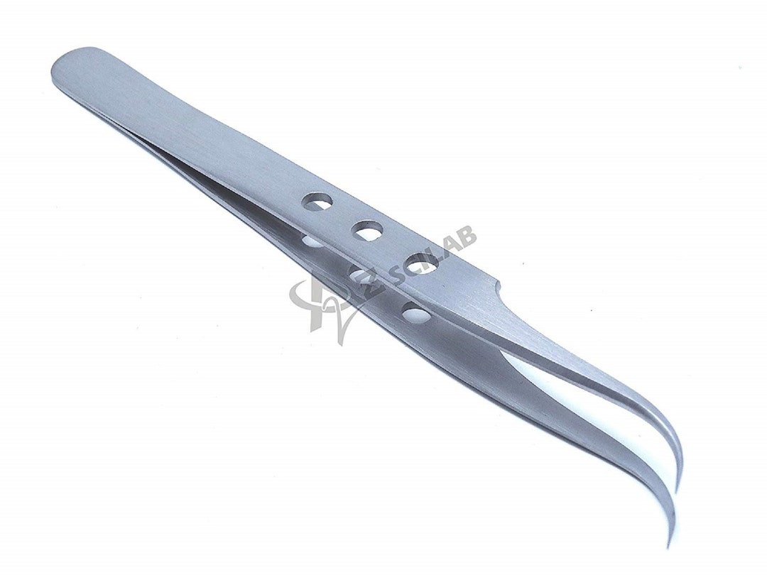 Stainless Steel Precision Tip Curved Tweezer for Acrylic Gel Nail Art ...