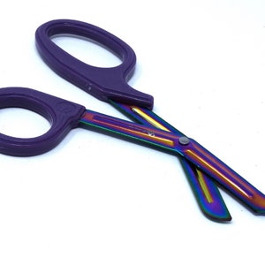 Purple Handle Multicolor Blades 7.5" Trauma Shears Paramedics, ER ...