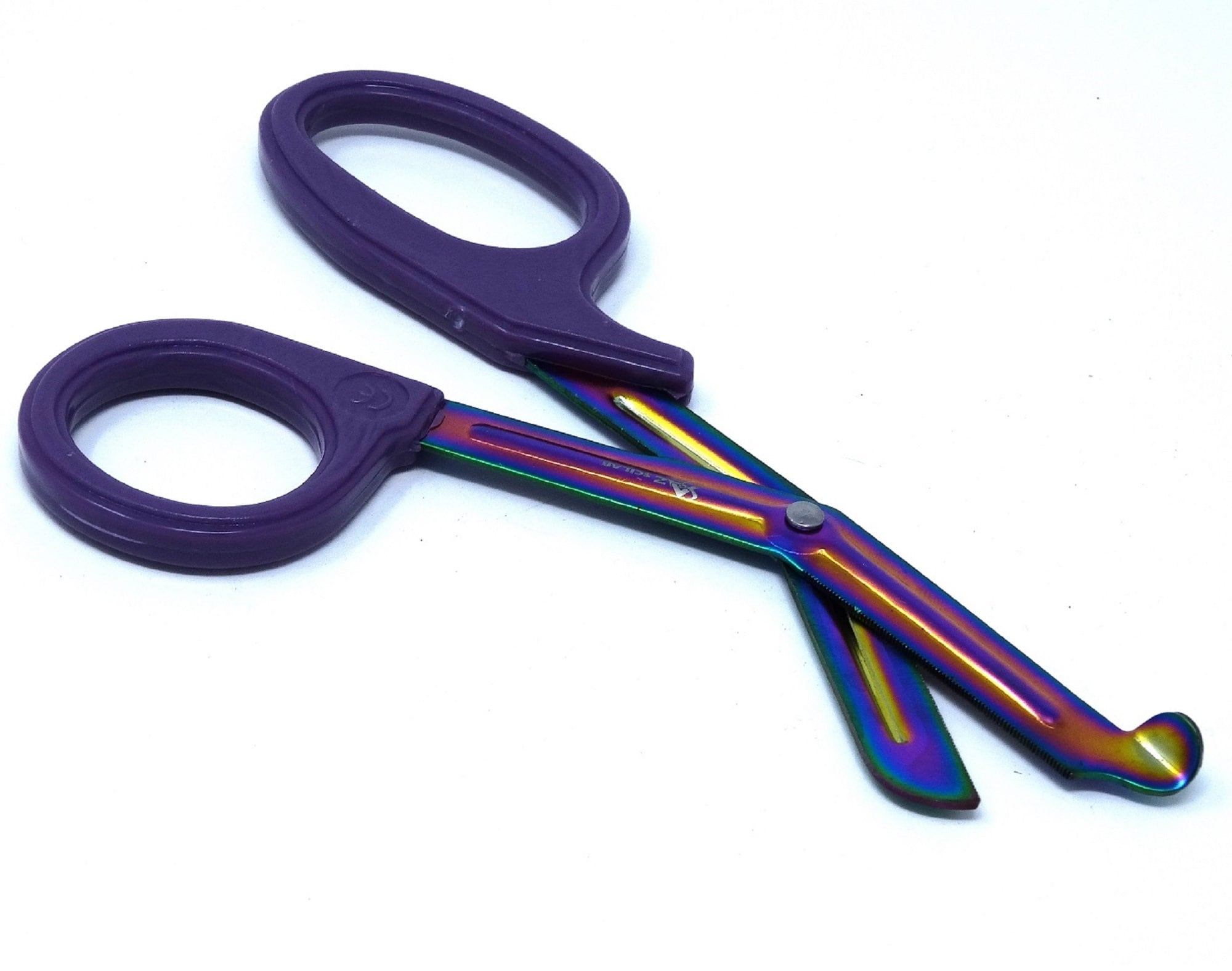 Purple Handle Multicolor Blades 7.5 Trauma Shears | Etsy