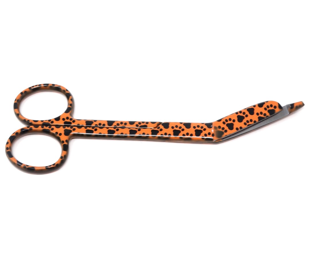 Cute Kitty Cat Paw Print Coated 5.5" Stainless Steel Bandage Scissors ...
