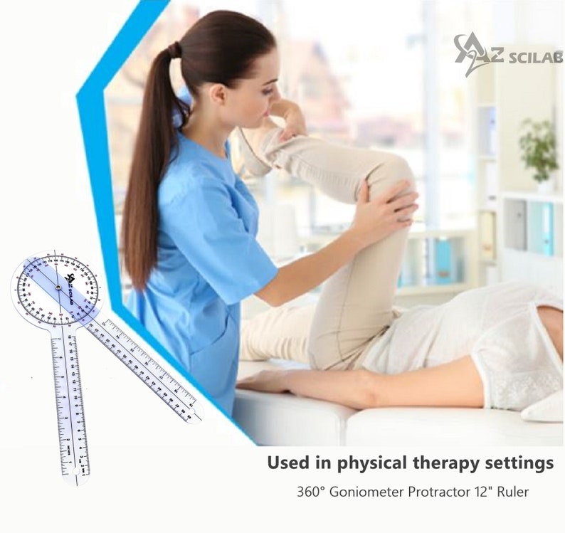 Physical Therapy Tool Goniometer 12" for Occupational, Physical, Sports ...