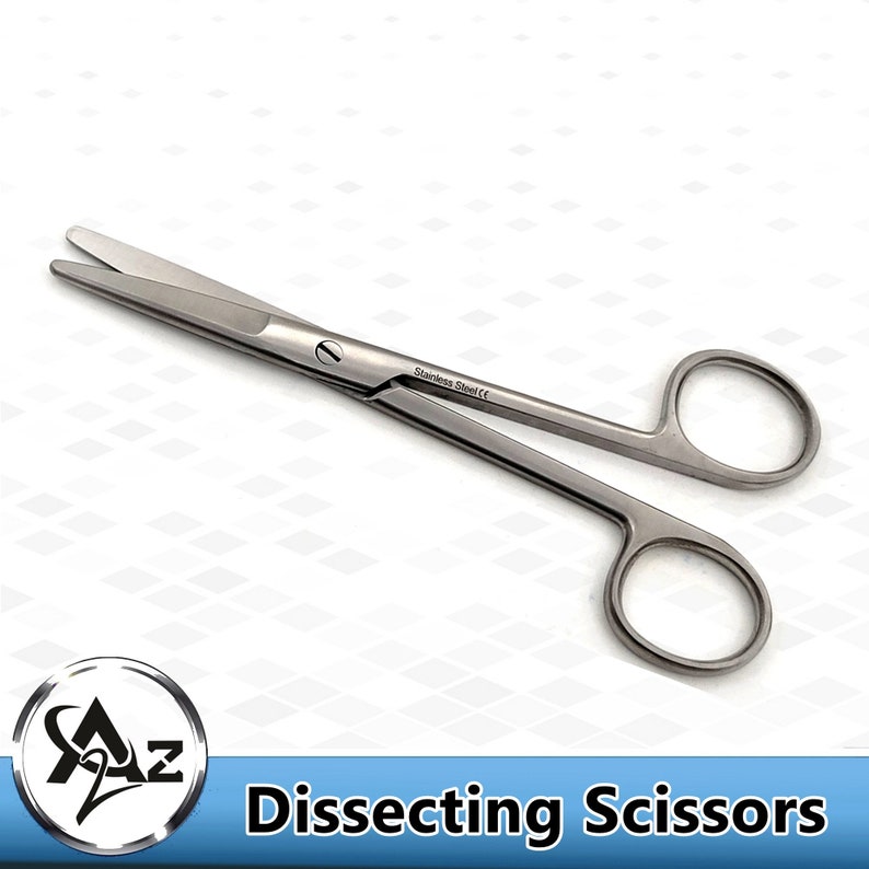 Dissecting Scissors Straight + Curved Blades, 5.5" Long, Stainless ...