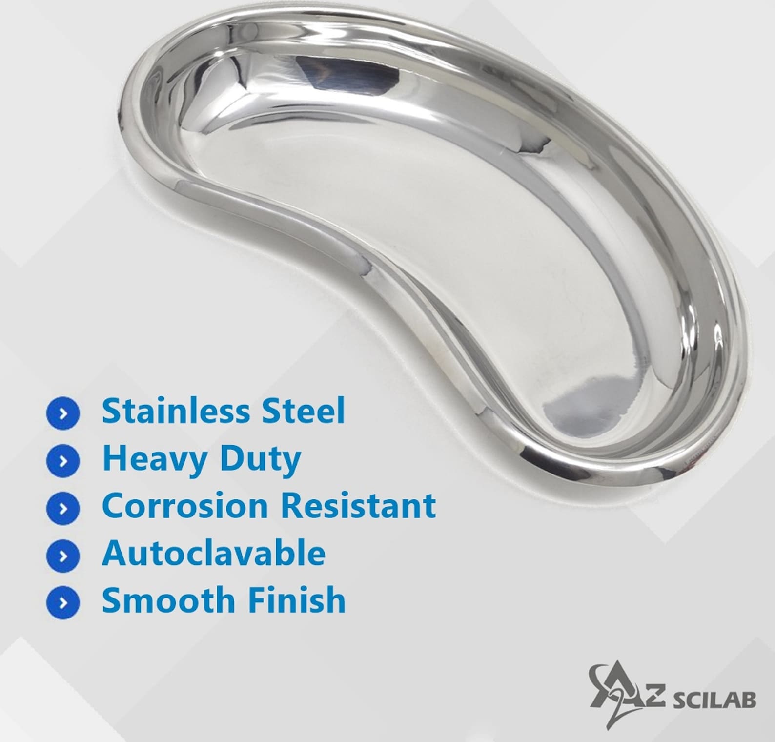 10" Kidney Bean Shaped Bowl Stainless Steel Basin Tool Organizer Holder ...