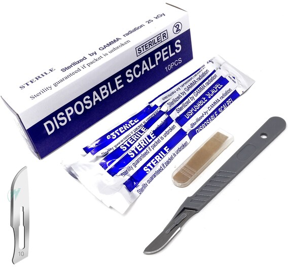 10 / Pack of Disposable Scalpels 10 for Crafting Medical | Etsy