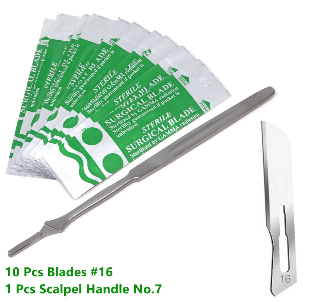 Dermaplane Training Tools Stainless Steel Scalpel #7+10 Sterile #16 ...