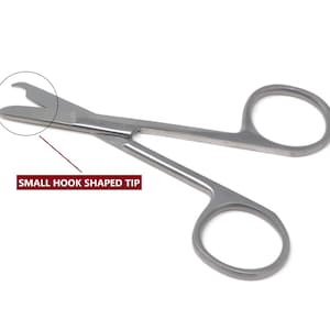 Suture Scissors Stitch Removal Forceps With One Hook Tip, Stainless ...
