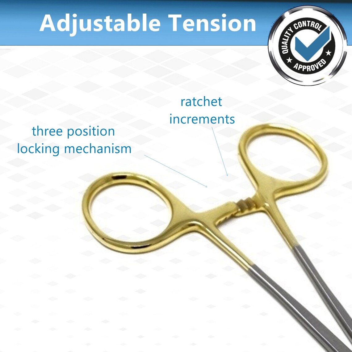 Gold Handle 5.5 Straight Hemostat Forceps Serrated Jaws | Etsy
