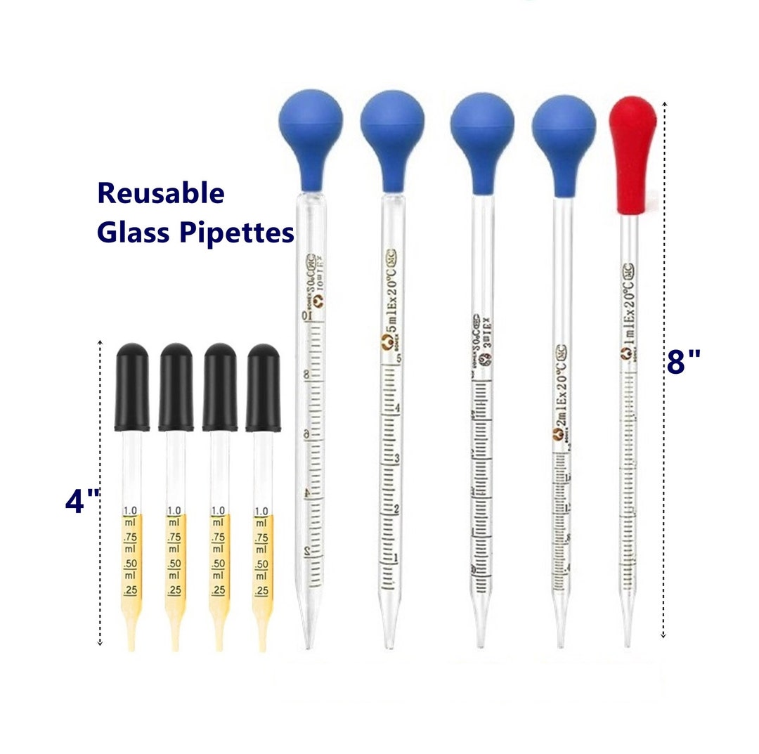 Clear Glass Pipettes With Graduated Markings and Removable - Etsy