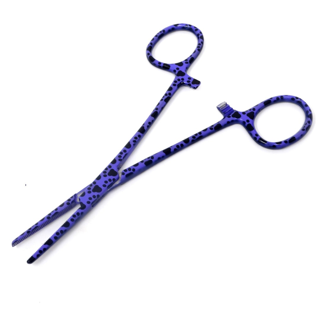 Pet Paw Print Pattern Serrated Forceps With Multi Position Locking ...