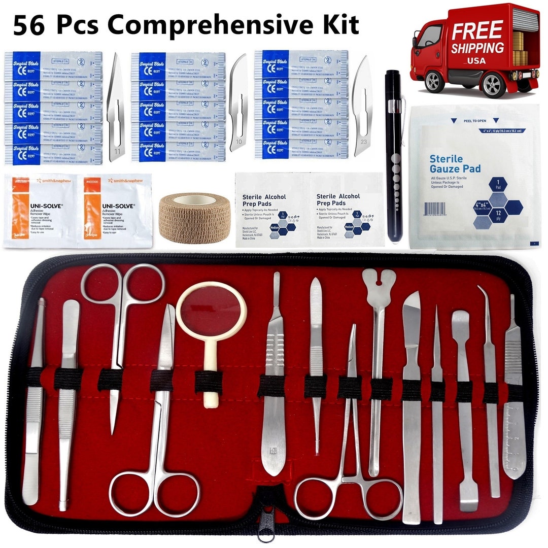 Compact Field First Aid Kit for Emergencies, Backpacking, Travel ...