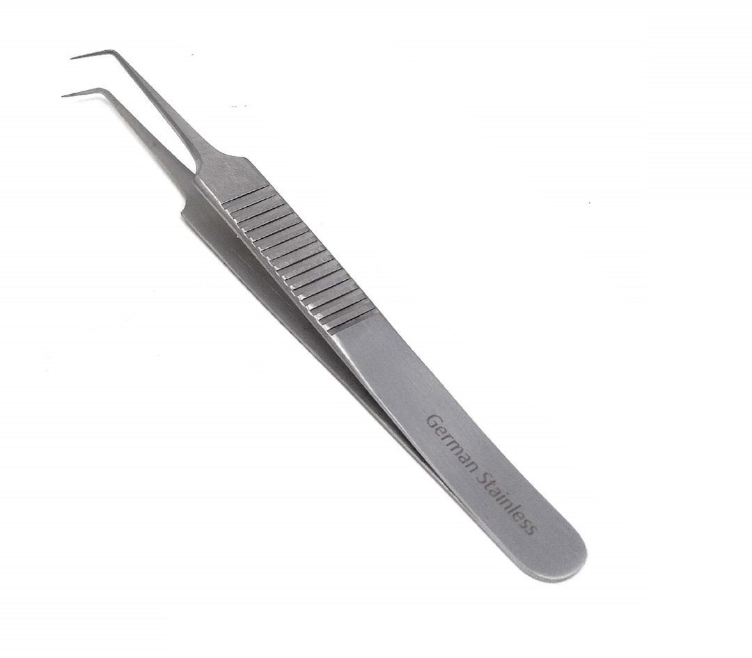 90 Degree Angle Stainless Steel Precision Tip Tweezer for Holding ...