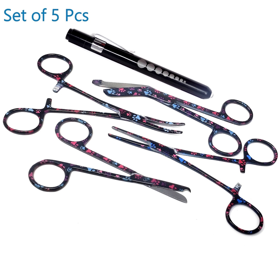 Veterinarian Giftset 5 Pc for Vet Tech Nurse Bandage Scissors+hemostat ...