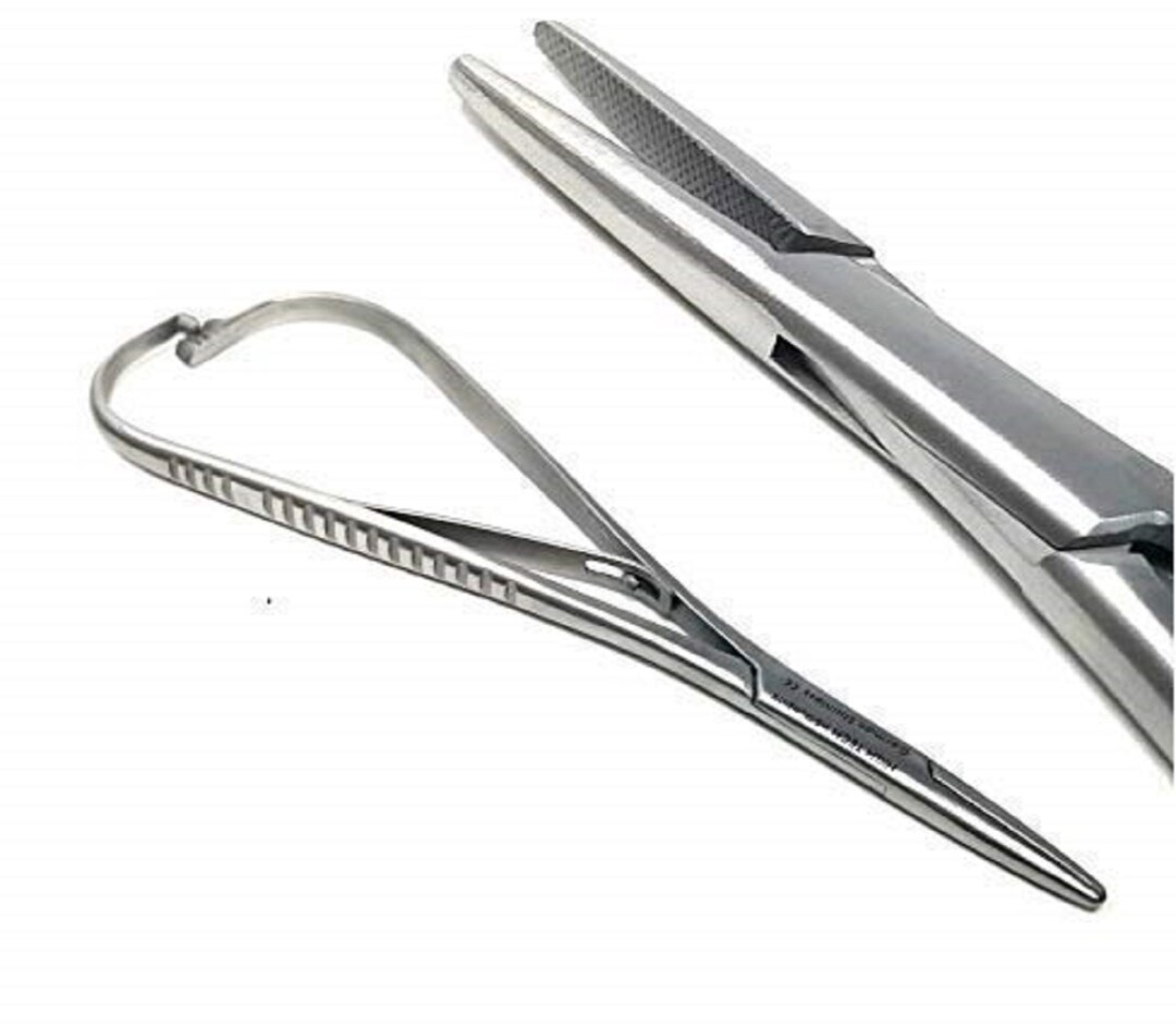 7 Mitten Scissor Clamps Fly Fishing Tool With Serrated Tips, Stainless ...