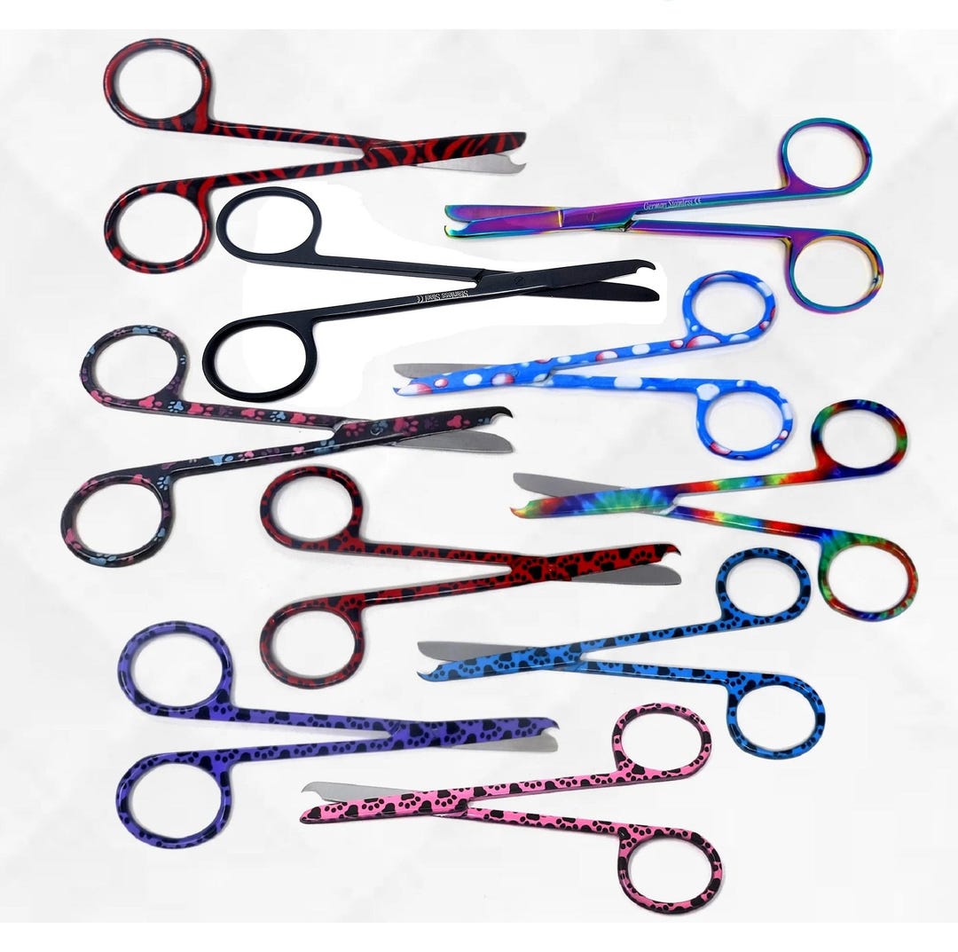 Suture Stitch Scissors One Hook Blade - 4.5" Stainless Steel - Pack of ...
