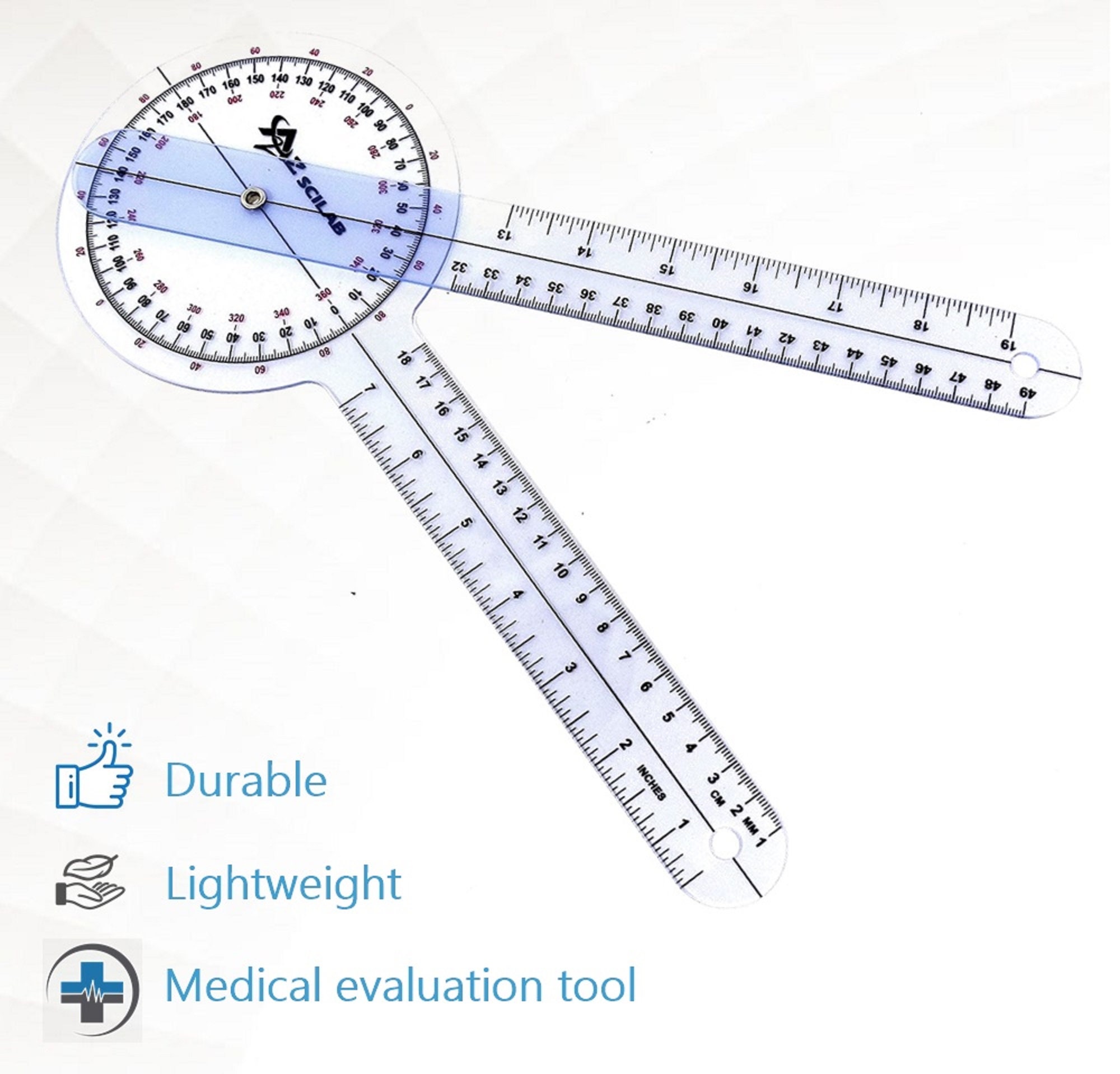 Physical Therapy Tool Goniometer 12" for Occupational, Physical, Sports ...