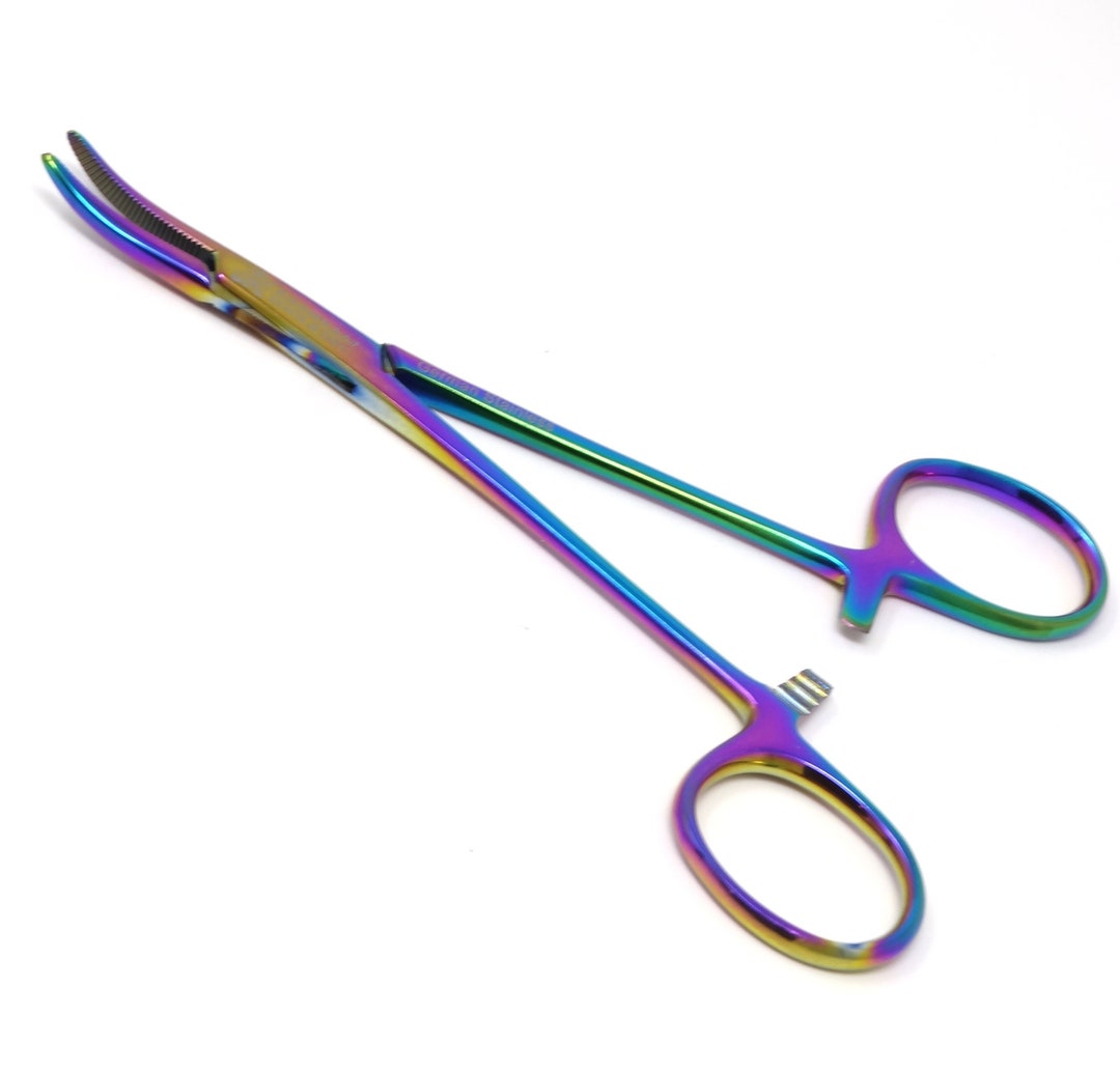 Stainless Steel Toy Stuffing Forceps 6" Curved Serrated Jaws Multi ...