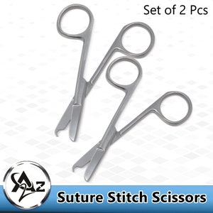 Suture Scissors Stitch Removal Forceps With One Hook Tip, Stainless ...