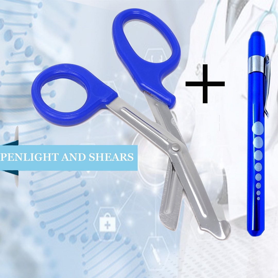 Pair of Blue Handle Stainless Steel Blade Trauma Shears - Etsy