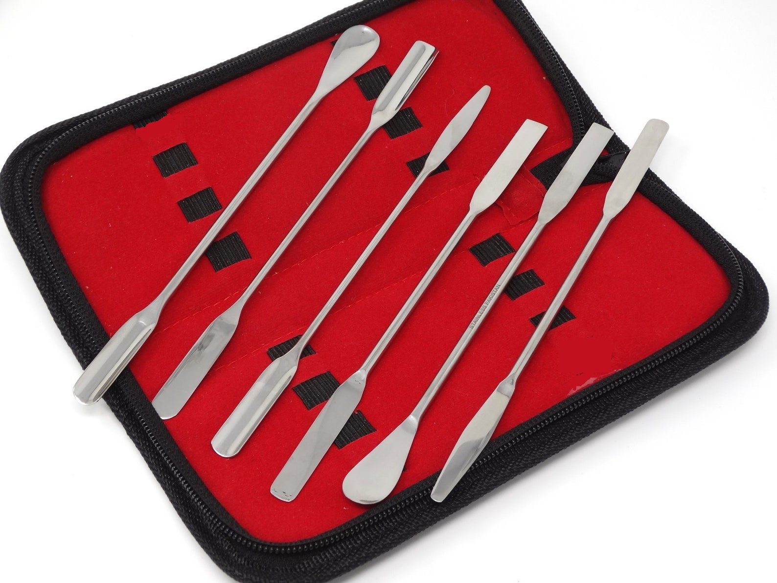 Stainless Steel Set of 6 Pcs Double Ended 7" Lab Spatulas, Science ...