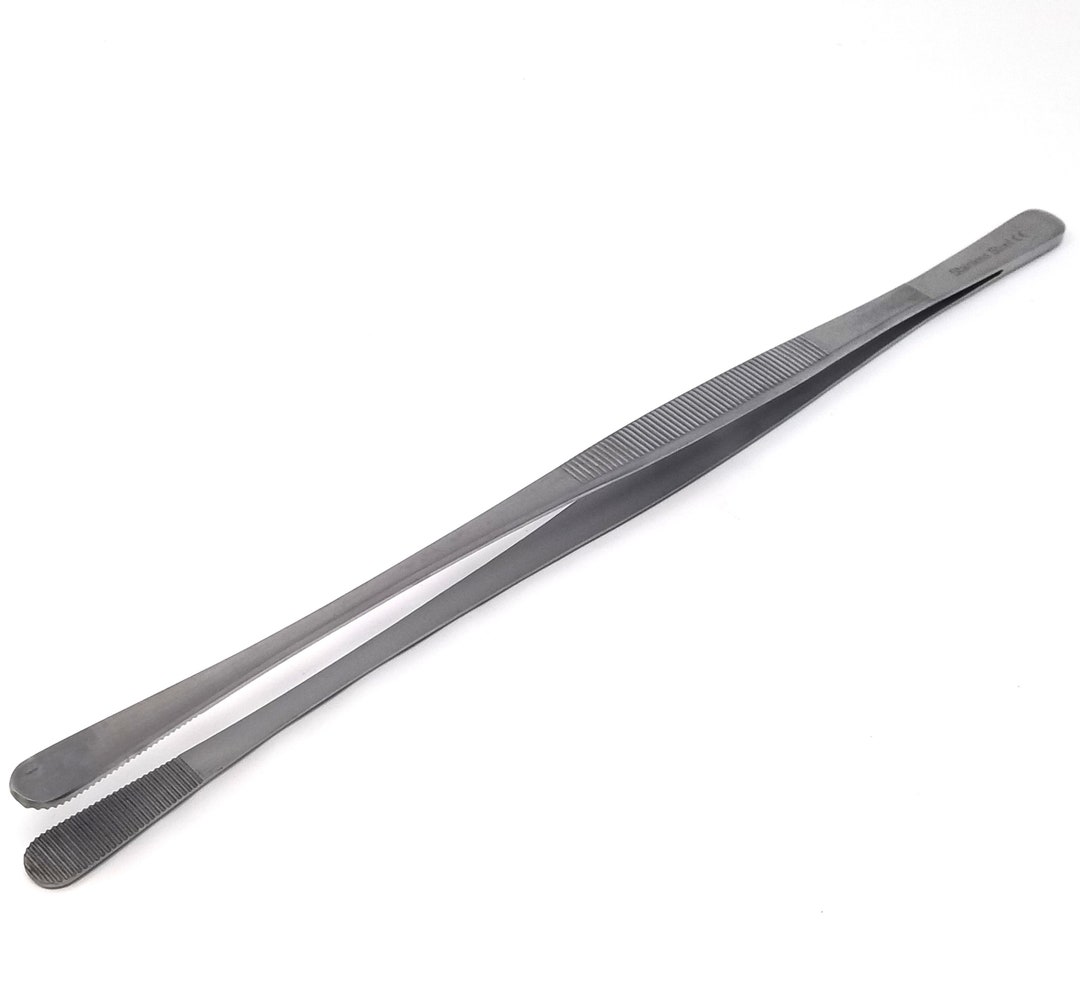 Large Chef Tweezers With Wide Serrated Jaws Kitchen Tongs for Grilling ...