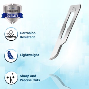Pack of 10 15 Disposable Blades Scalpel Handle No.3 for Multi Media ...