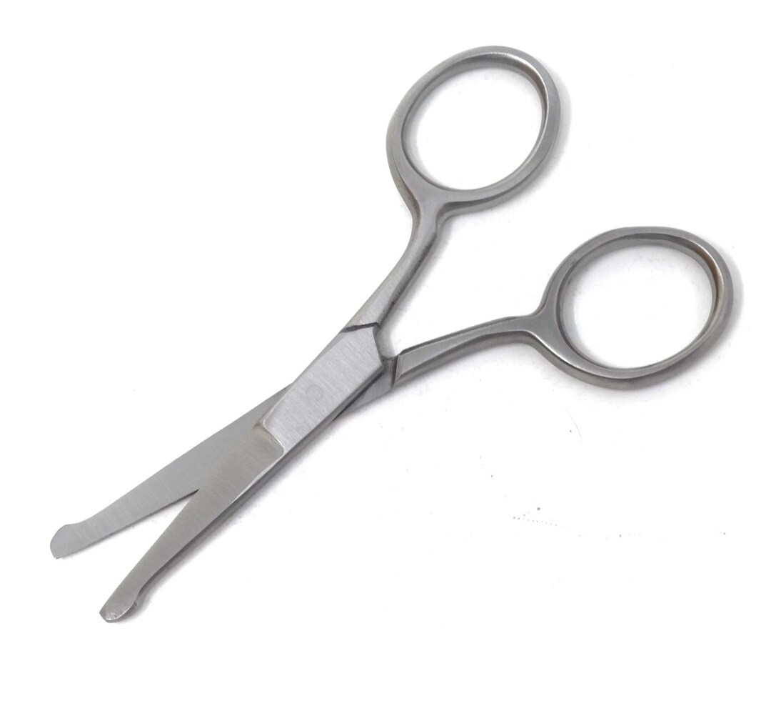 Nose Hair Scissors, Rounded Tip Facial Hair Trimming Scissors ...