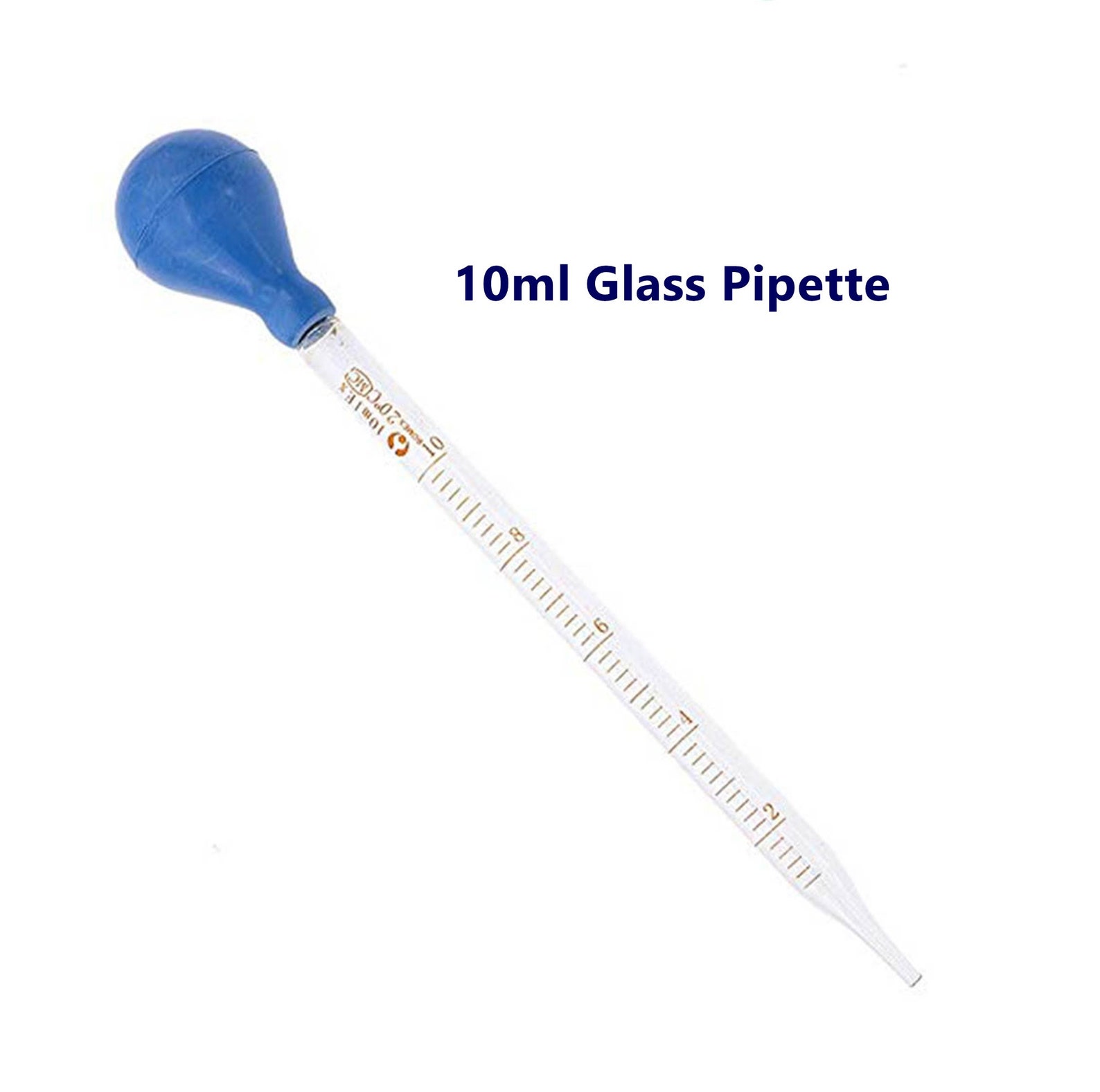 Glass Pipette Droppers With Graduated Markings Removable Suction Bulb ...
