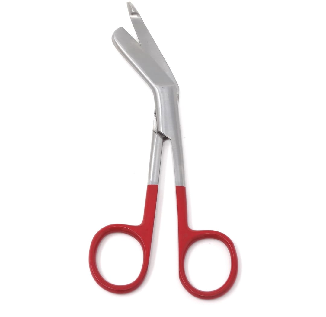 Bandage Scissors 5.5" Stainless Steel, Red Color Handle - Etsy