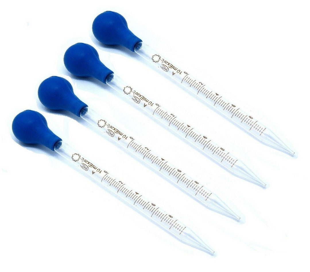 4 Pcs 10ml Glass Droppers for Transferring Liquid Adhesives ...