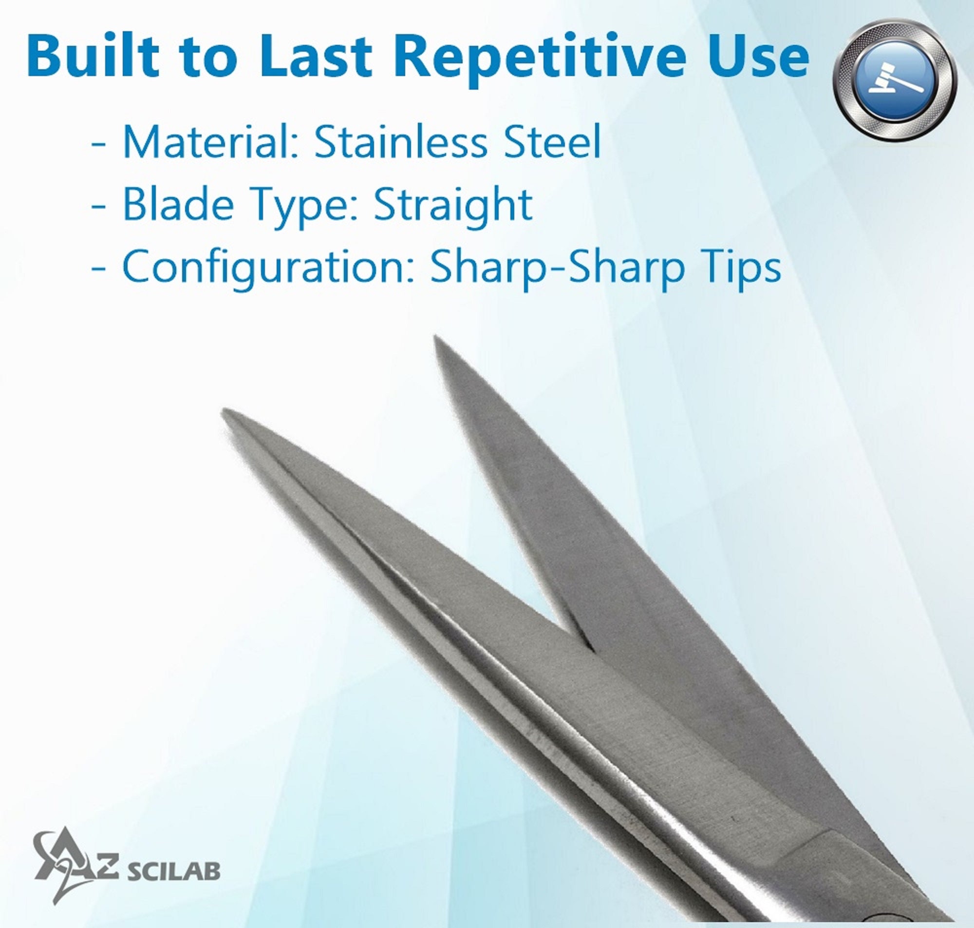 4.5 Sharp/Sharp Straight Blade Stainless Steel Scissors | Etsy