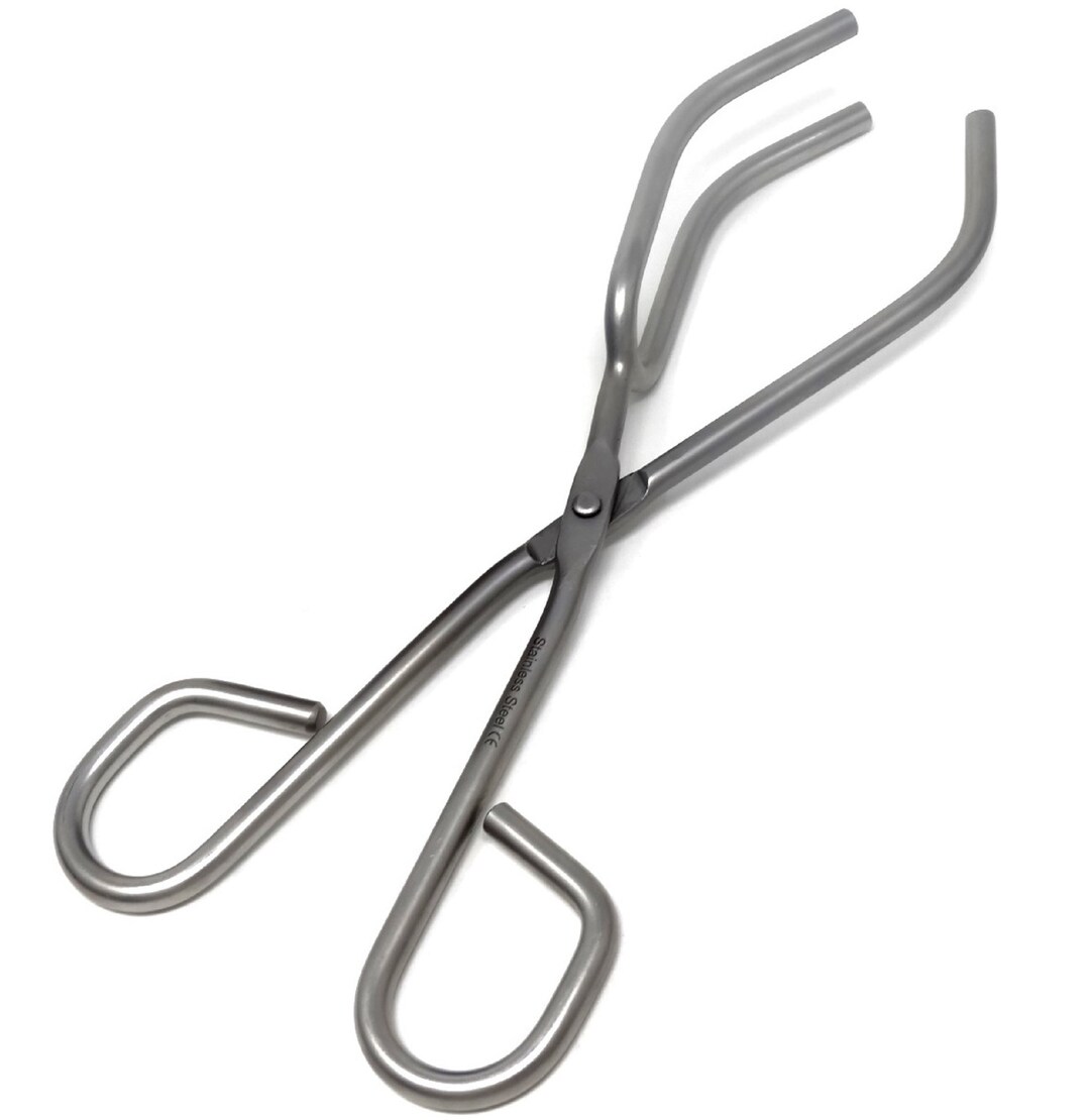 3-prong Tongs, Justus-style, 9.5, Heavy Duty Stainless Steel Cricuble ...