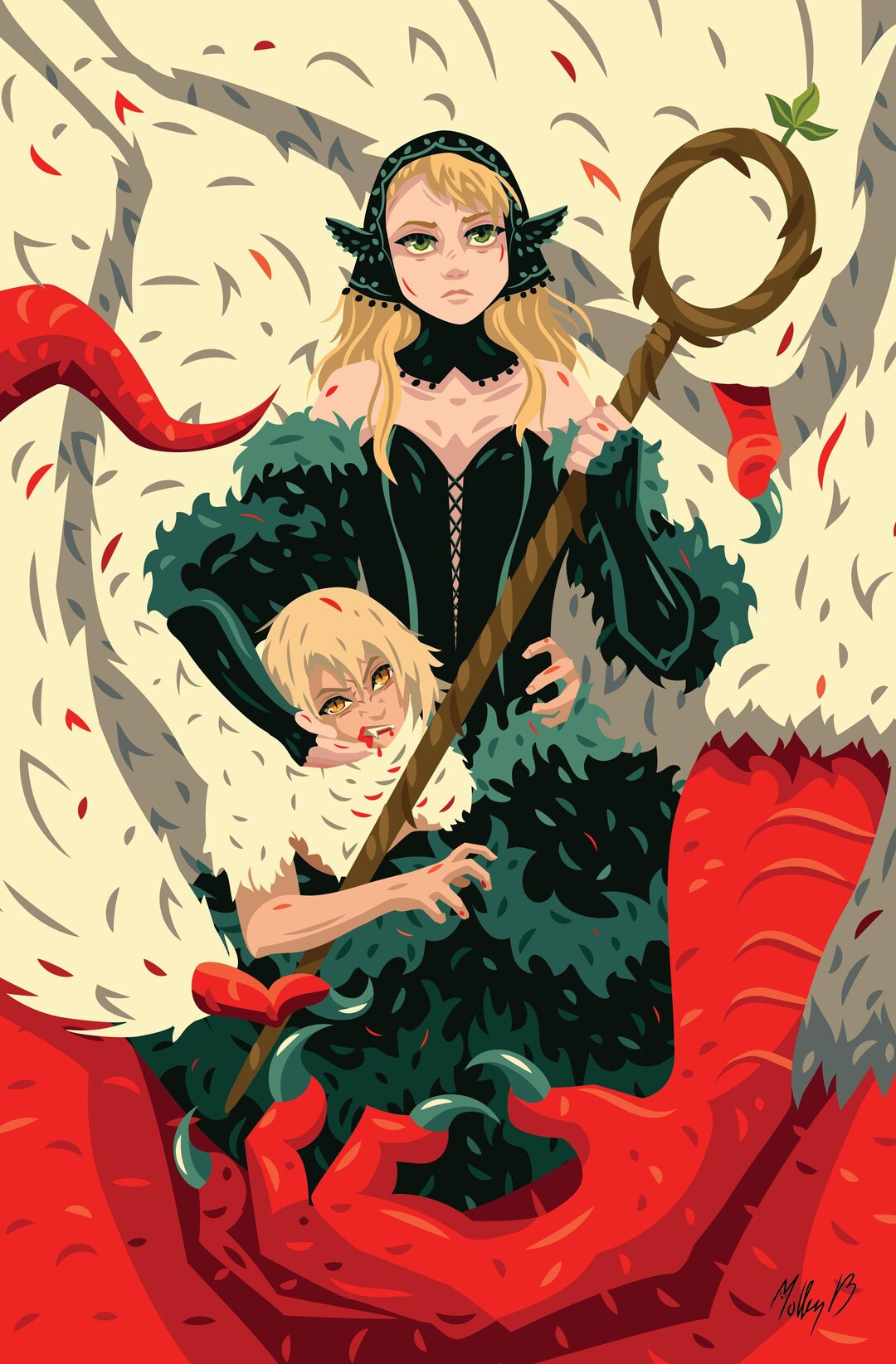 Dungeon Meshi Falin and Marcille Poster - Etsy