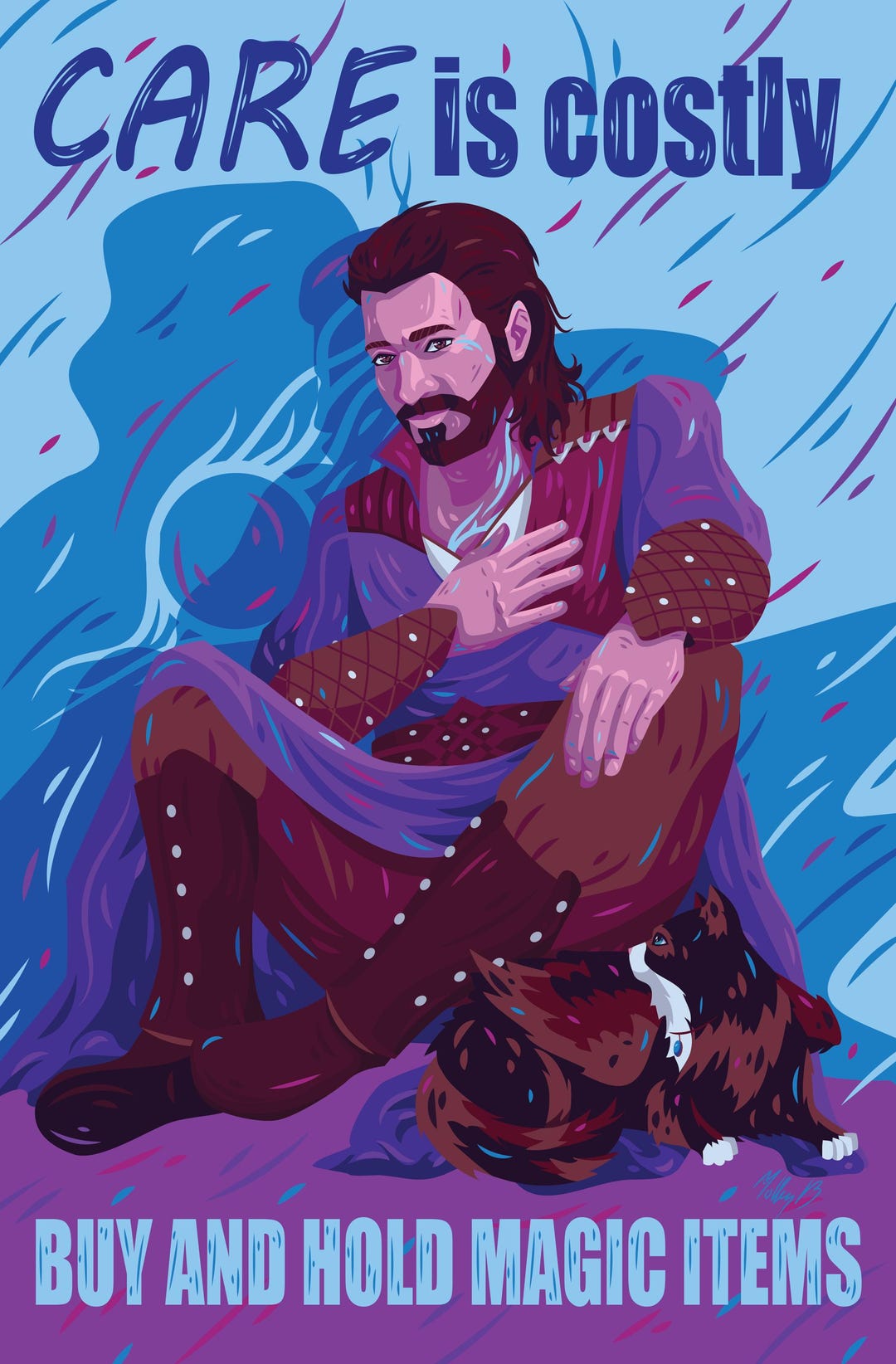 BG3 Gale "care is Costly" Poster - Etsy