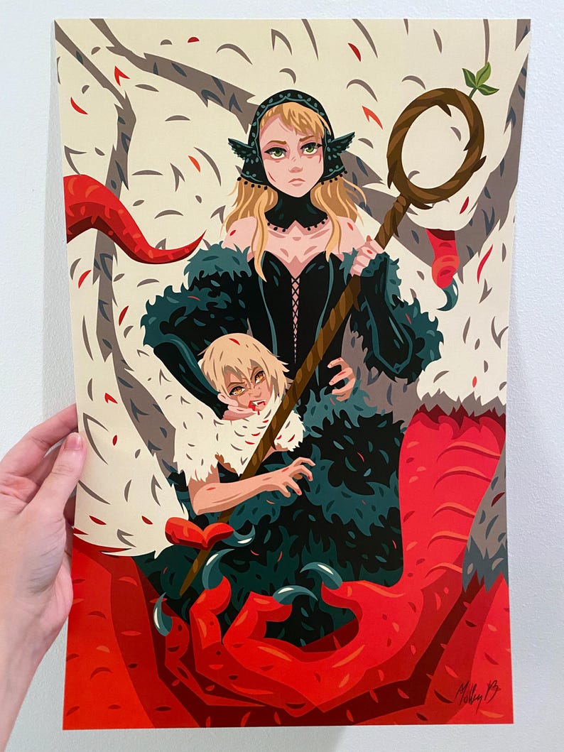 Dungeon Meshi Falin and Marcille Poster - Etsy