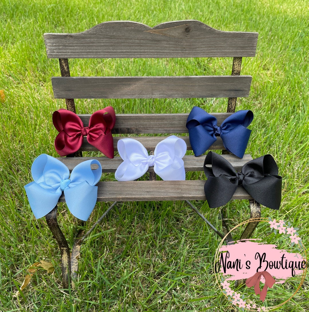 Uniform Color Bows Boutique Bow Simple Bow Big Bow School Bow - Etsy