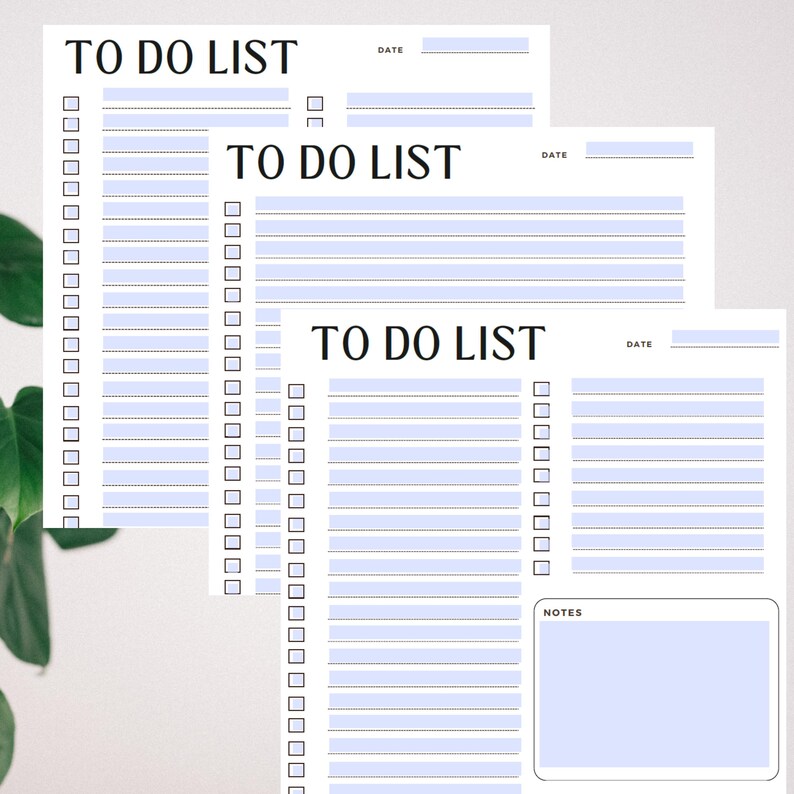 Fillable to Do List, Productivity Planner, Tasks, List, Checklist ...