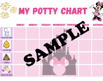Minnie Mouse Potty Training Chart - Etsy UK