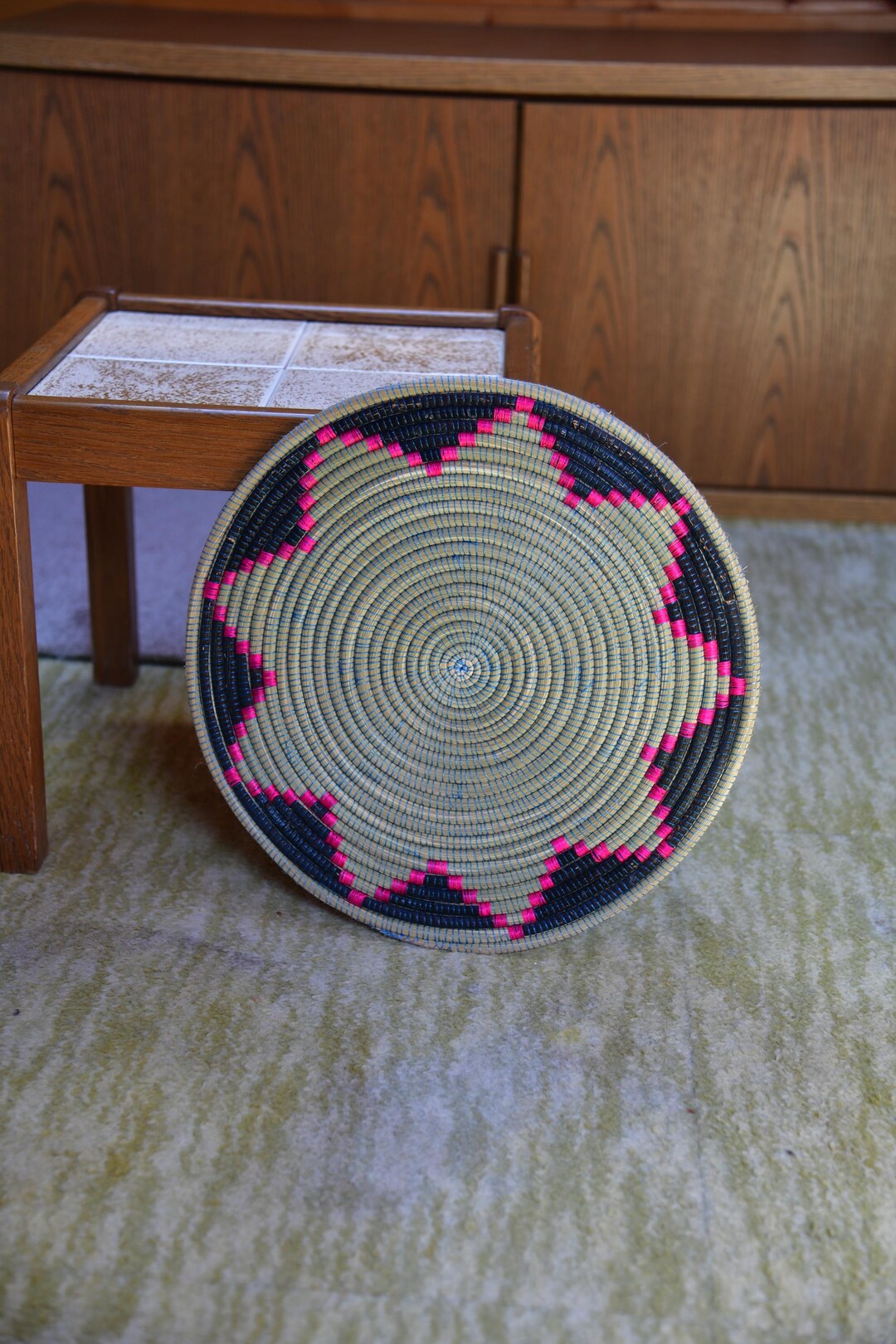 Handwoven African Wall Decor: Ibur Boho Artisan Home Decor (35cm) - Etsy