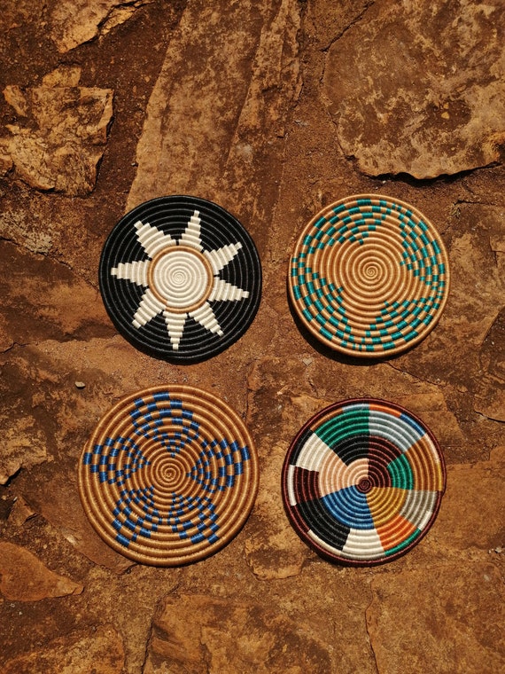 Handwoven African Table Mats African Set / Wall Hanging Boho - Etsy