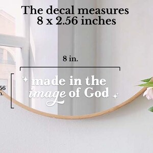 Bible Verse Mirror Decal - Made in the Image of God - Christian ...