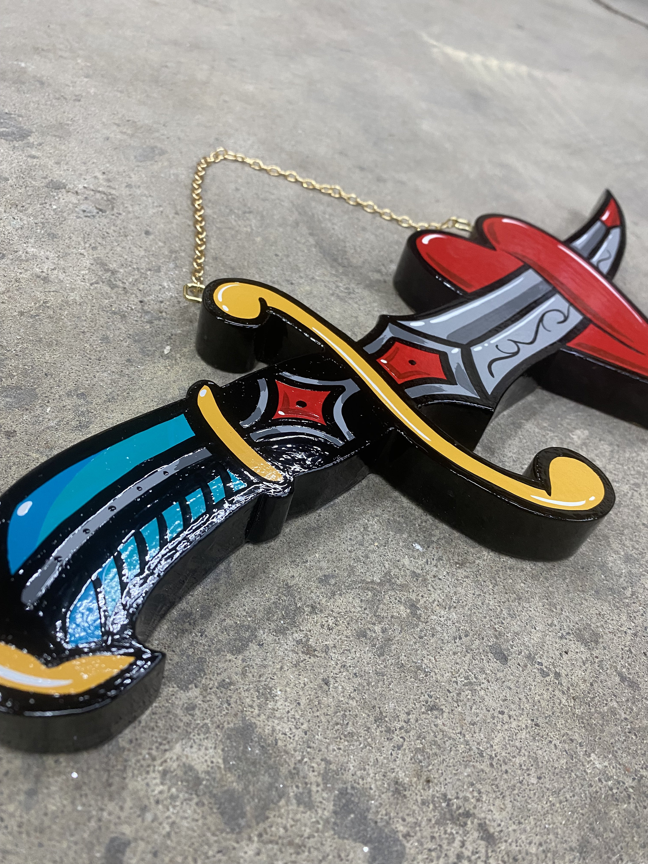 Tattoo Dagger Wood Cutout - Etsy