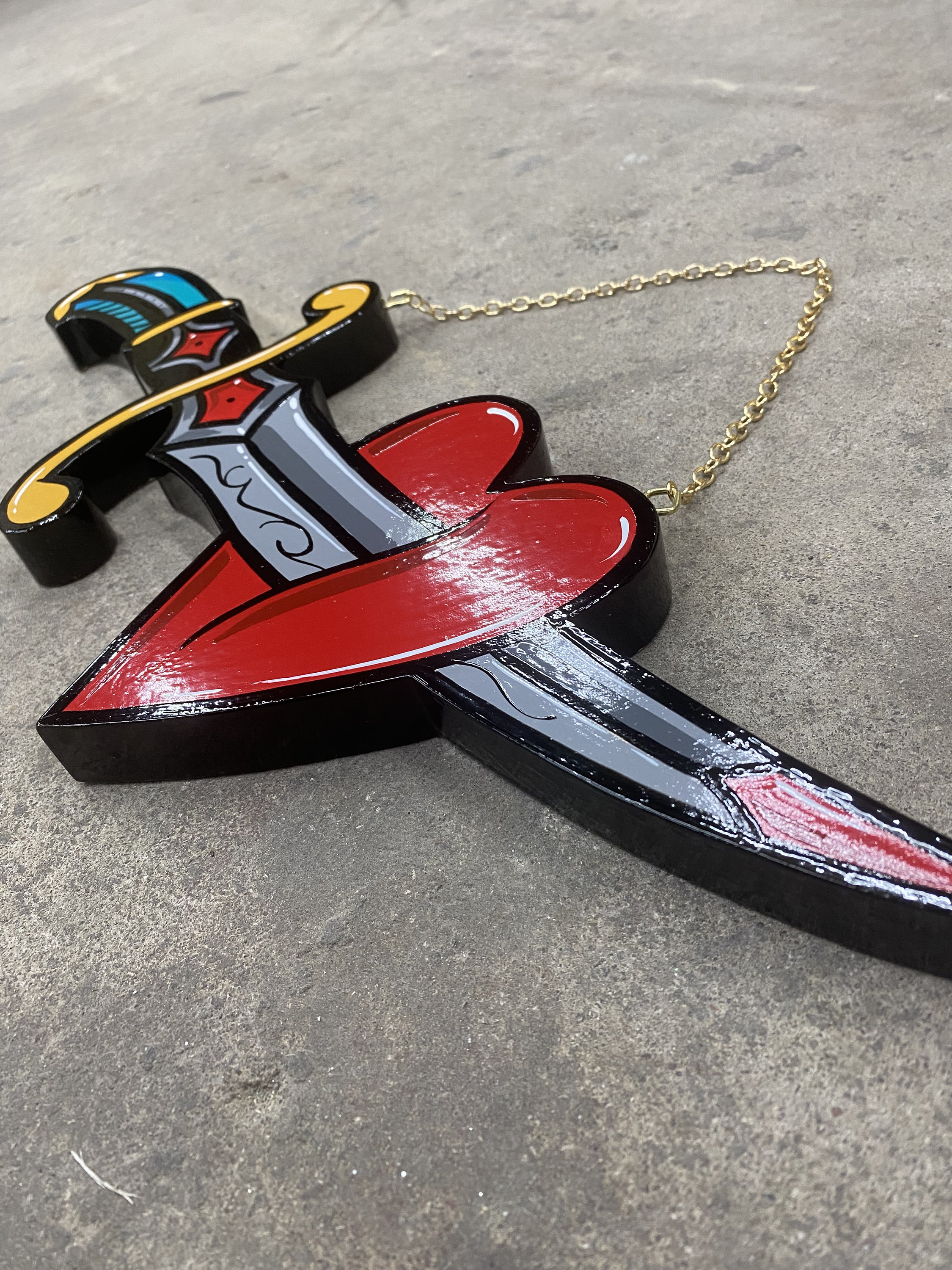 Tattoo Dagger Wood Cutout - Etsy