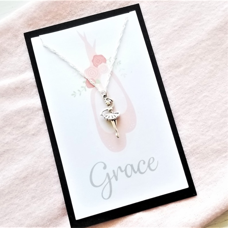 Personalized Ballerina Necklace: Silver Dance Recital Gift - Etsy