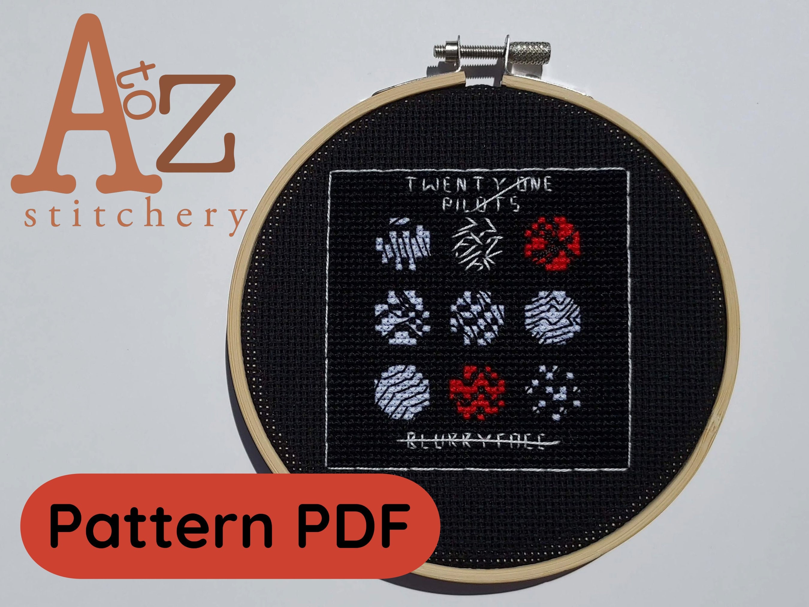 Blurryface Twenty One Pilots Album Cross Stitch Pattern PDF Only - Etsy