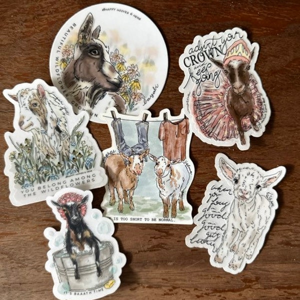 Cute Goat Stickers - Etsy
